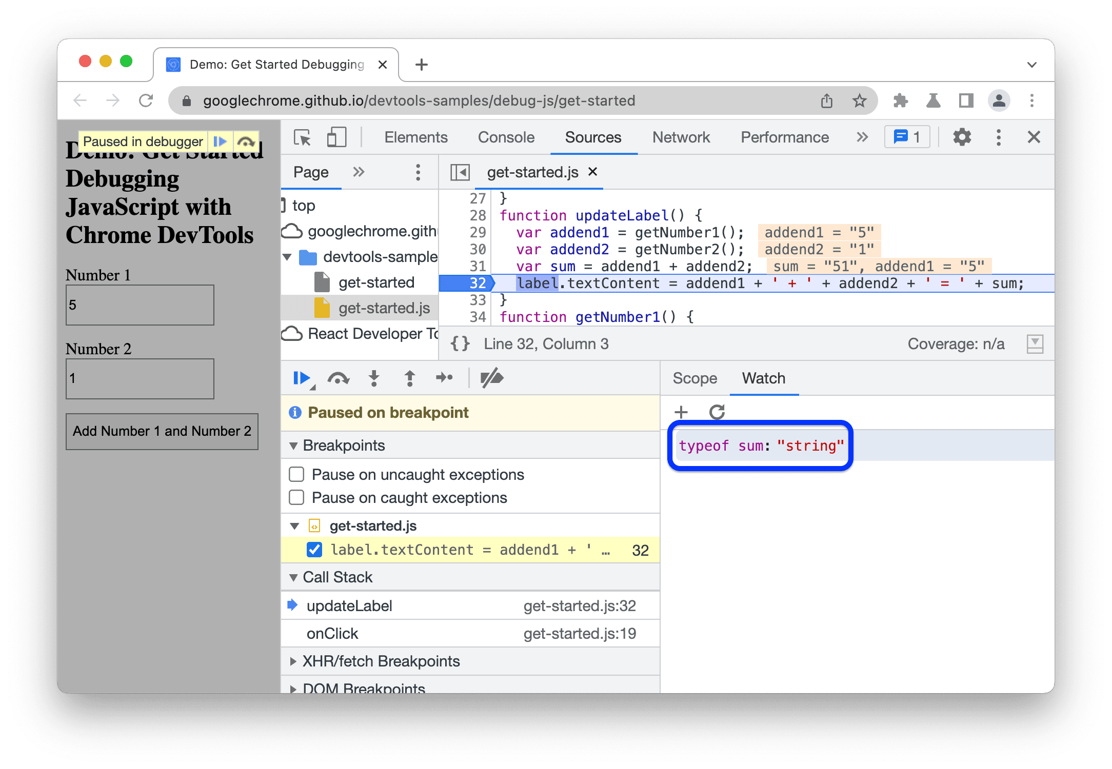 调试 JavaScript | Chrome DevTools | Chrome for Developers