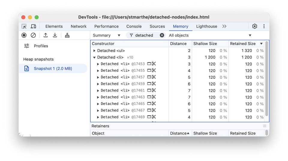 解决内存问题 | Chrome DevTools | Chrome for Developers