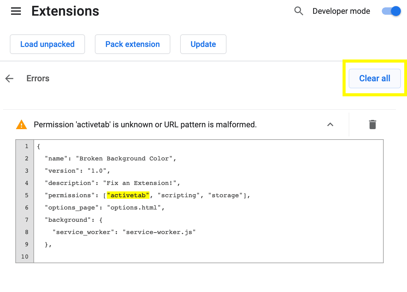 调试扩展程序 | Get started | Chrome for Developers